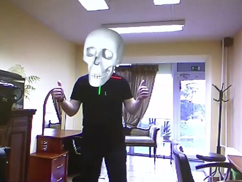 Augmented Reality using Kinect for Mask Augmentation