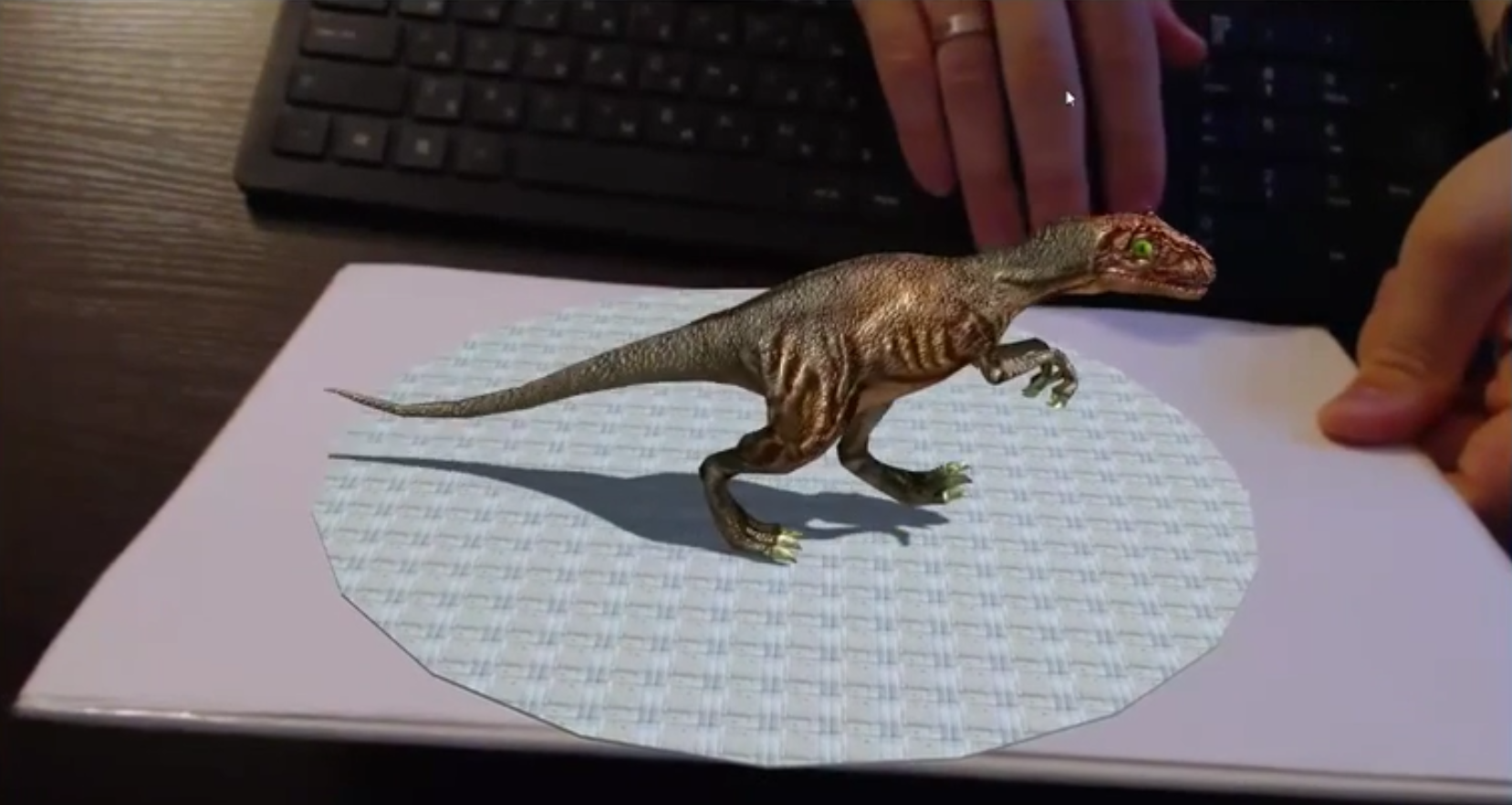 Augmented Reality Dinosaur Control using Keyboard Augmented Reality Dinosaur Control using Keyboard