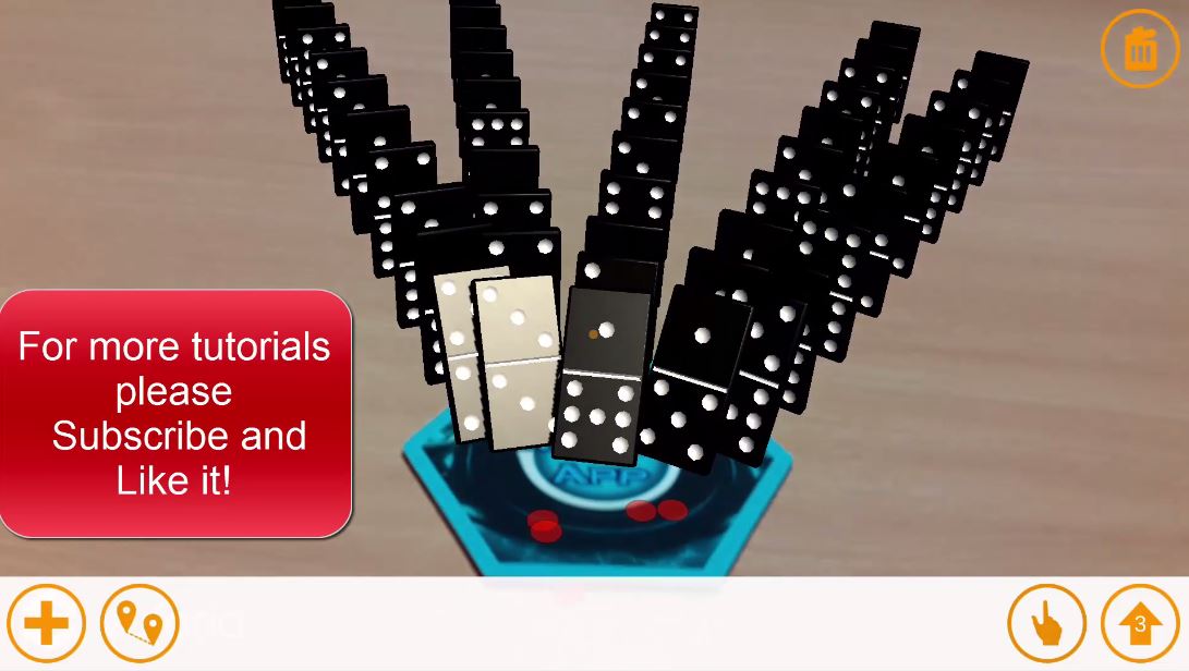 Augmented Reality Tutorial Dominoes Game Art